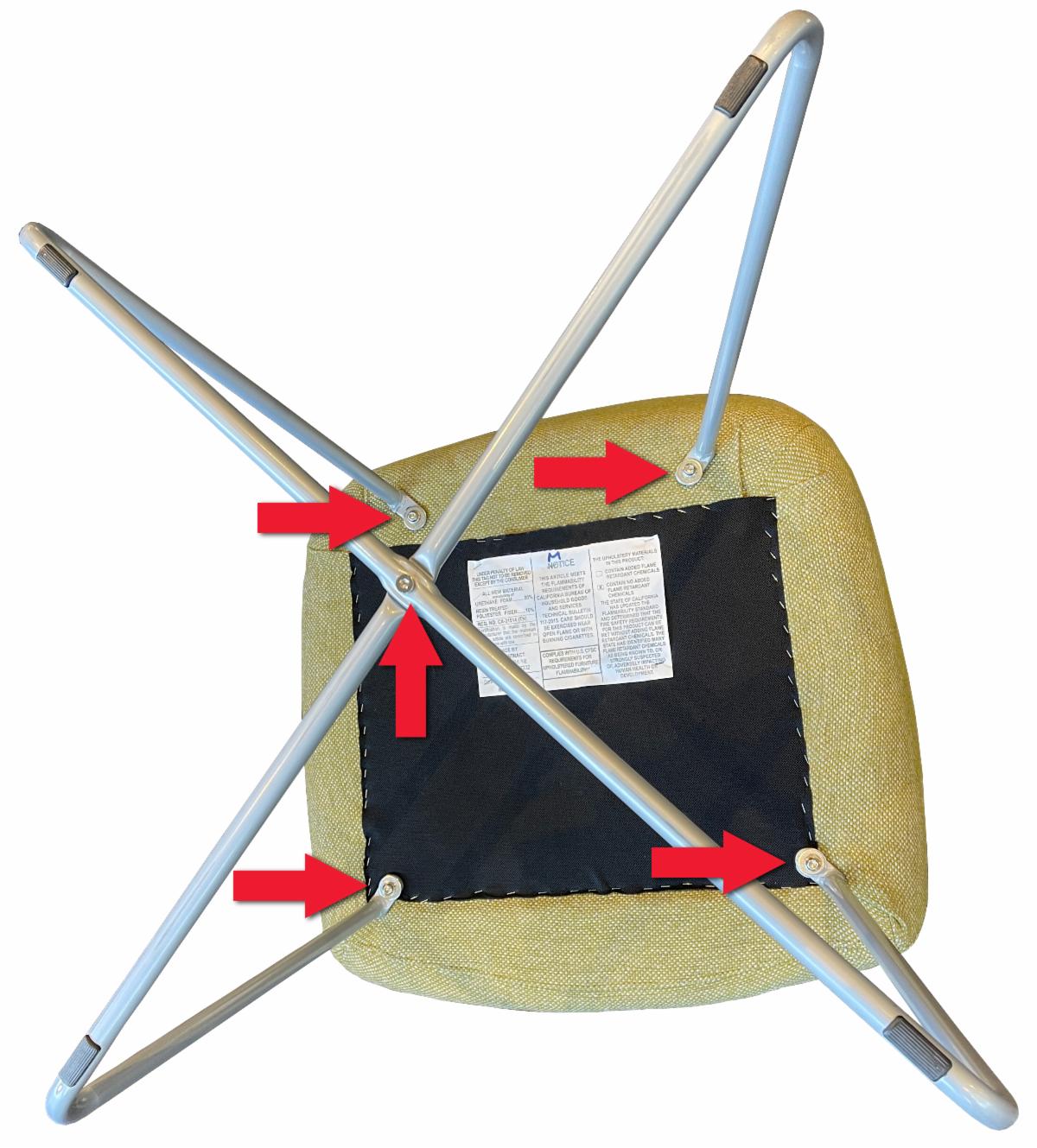 IMPORTANT SAFETY NOTIFICATION FOR JUGGLE WITH CROSS WIRE BASE CHAIR