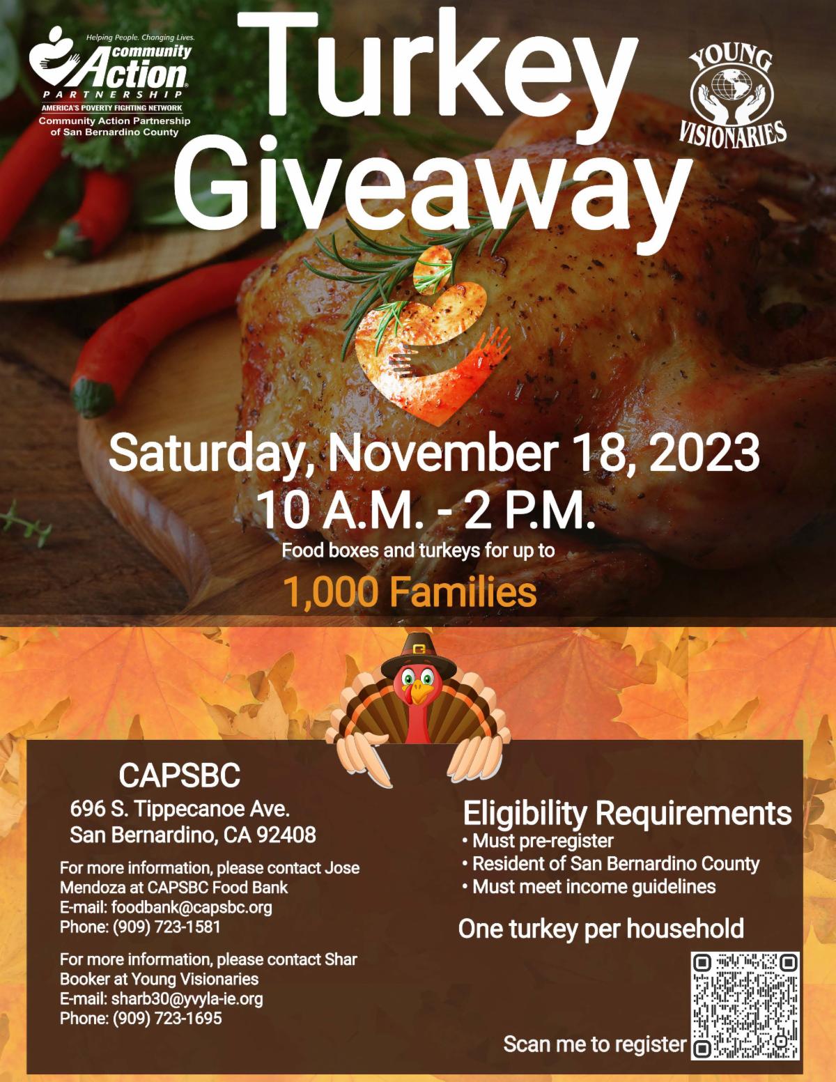 Annual Turkey Giveaway Providing Turkeys to 1,000 Families in Need