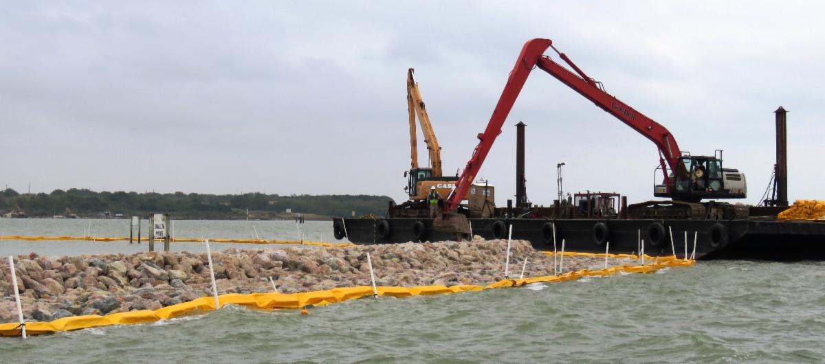 Nueces Bay Rookery Island Restoration Breaks Ground!