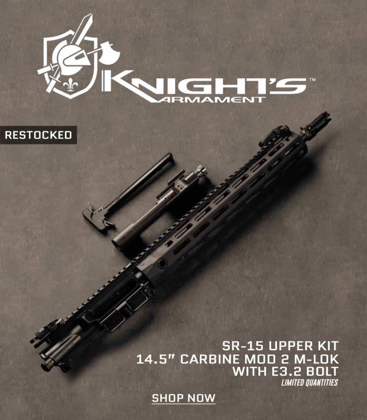 KNIGHT'S ARMAMENT CO BACK AT TRADING