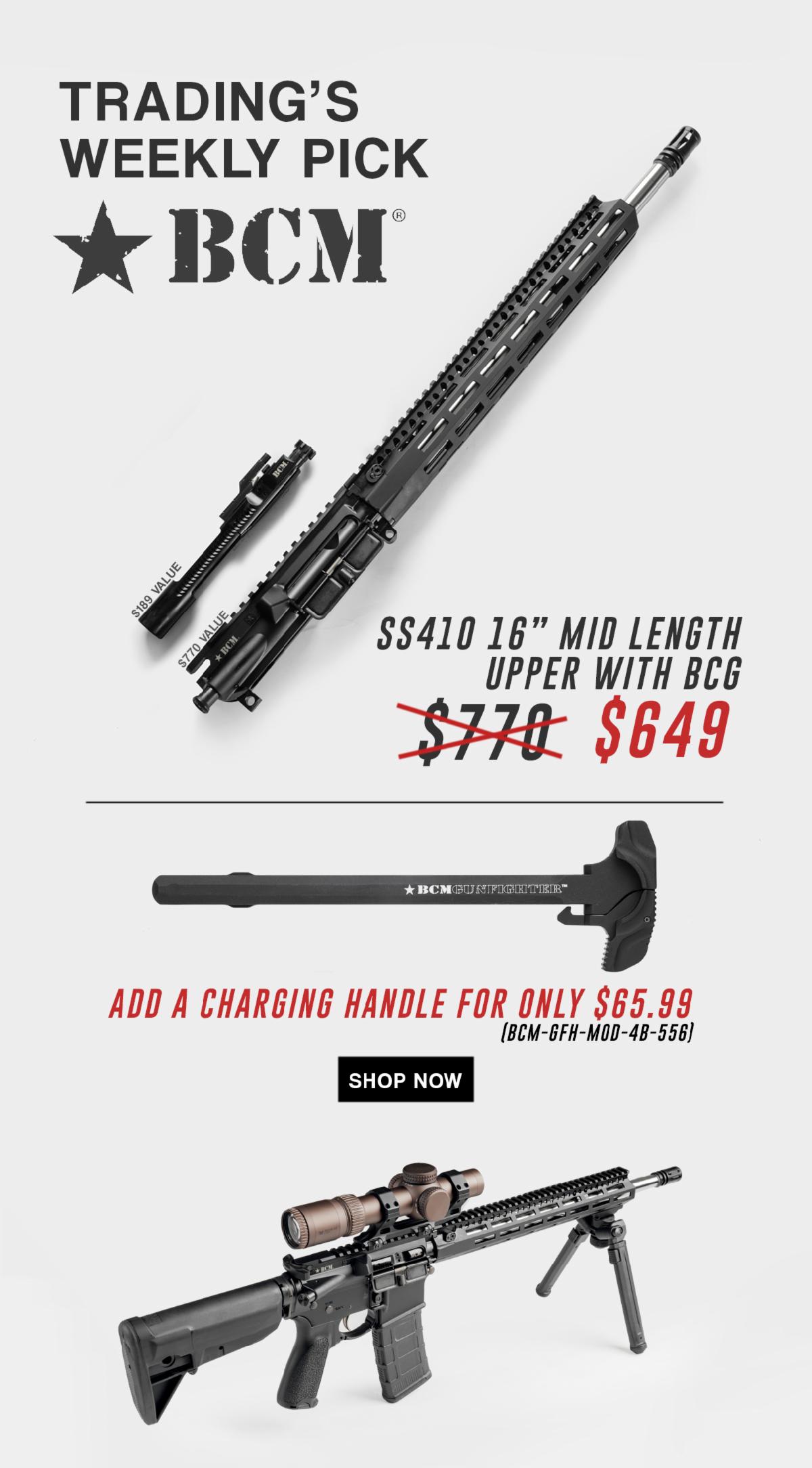 WEEKLY PICK: BCM SS410 16" MID LENGTH UPPER RECEIVER