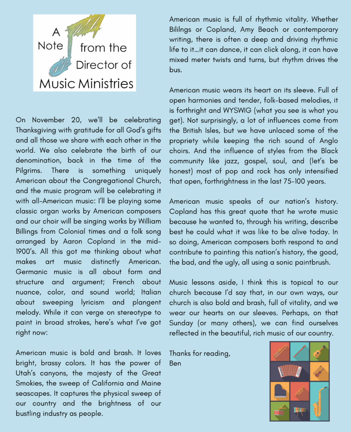 The Columns Newsletter - November 2022